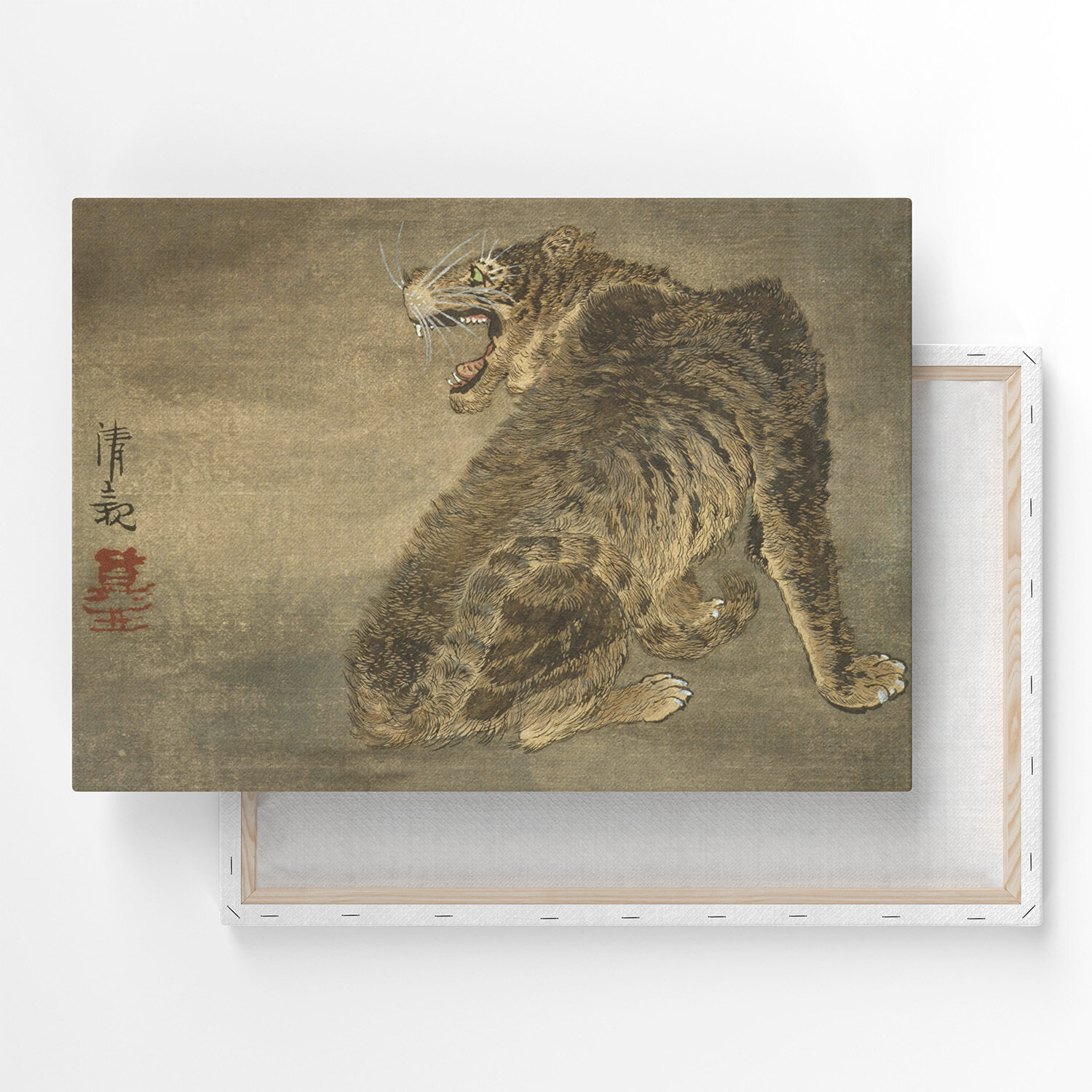 Картина на холсте, репродукция / Кобаяси Киётика - Tiger and Lightning / Размер 30 x 40 см