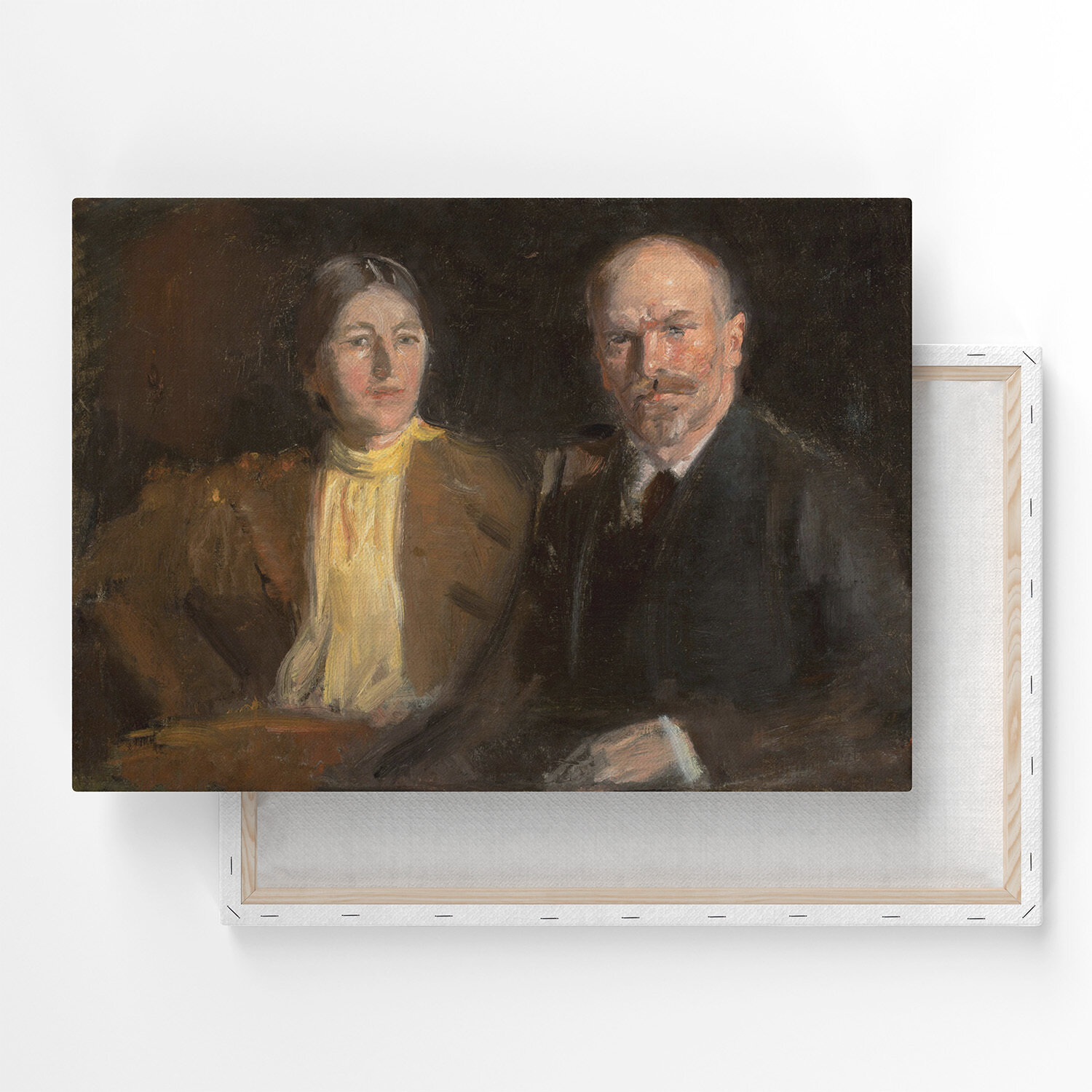 Картина на холсте, репродукция / Микаэль Анкер - Self-portrait with Anna Ancher / Размер 60 x 80 см