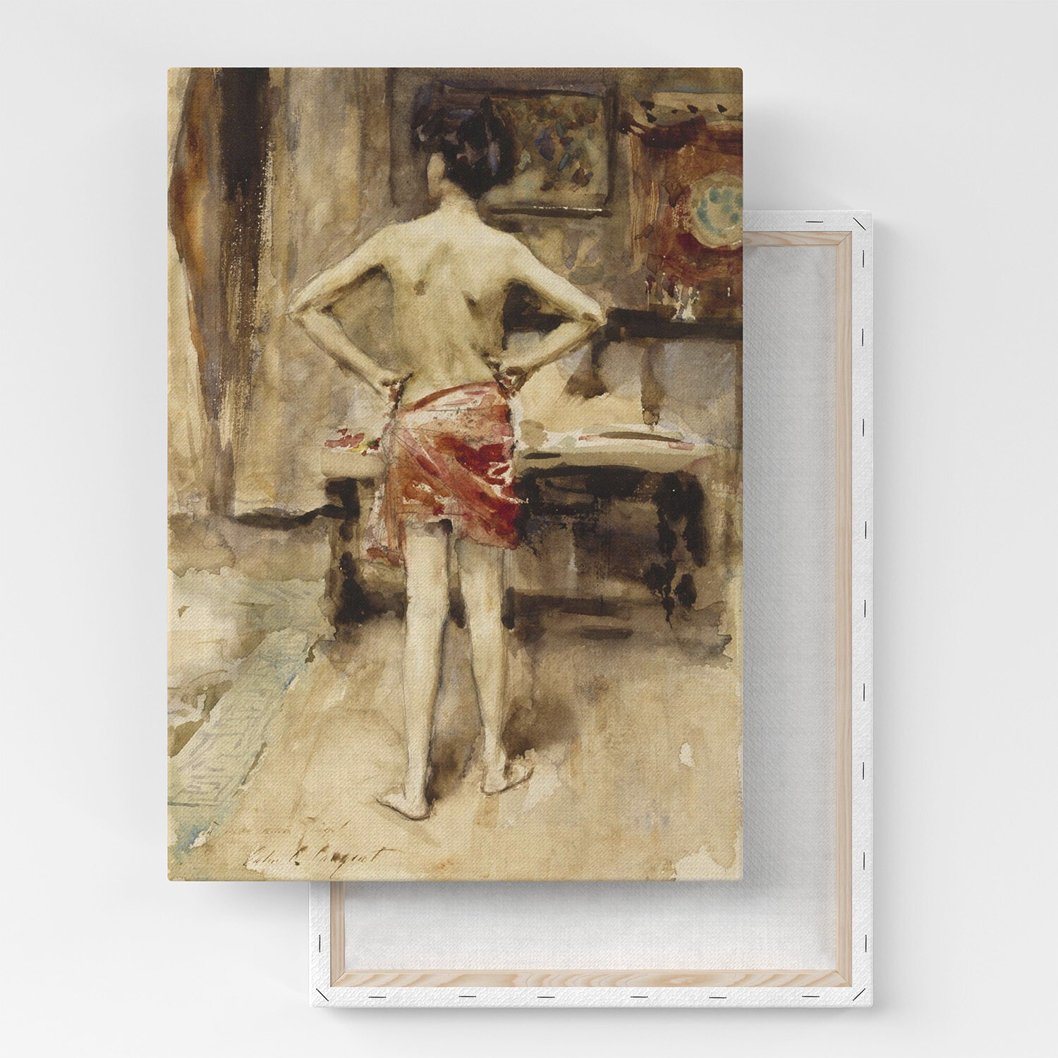 Картина на холсте, репродукция / Джон Сингер Сарджент - The Model / Размер 30 x 40 см