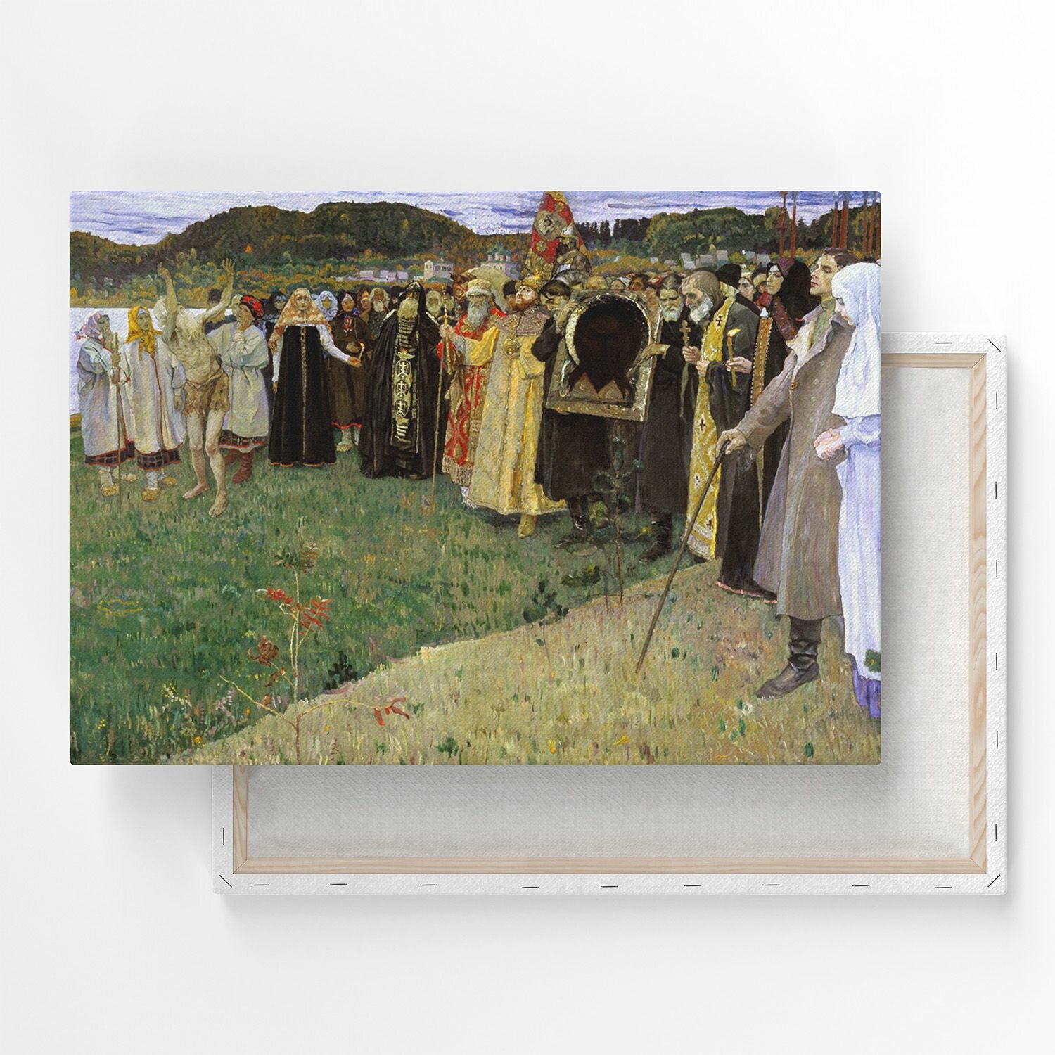 Картина на холсте, репродукция / Нестеров Михаил Васильевич - На Руси душа народа / Размер 30 x 40 см