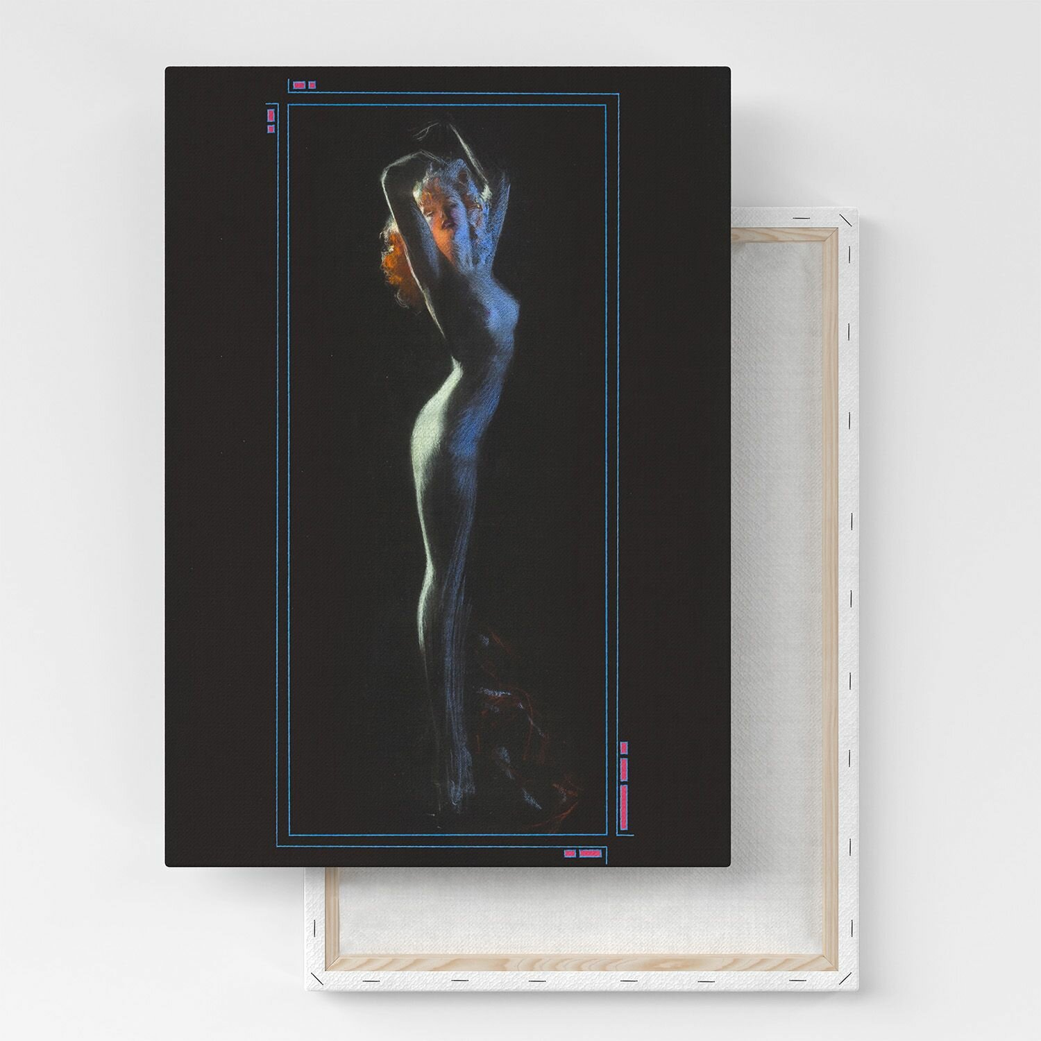 Картина на холсте, репродукция / Пин-ап / Рольф Армстронг - Midnight Nymph / Размер 30 x 40 см