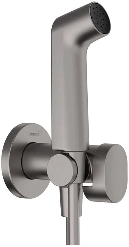 Гигиенический душ Hansgrohe Bidette 1jet S 29232340 со смесителем, черный хром матовый