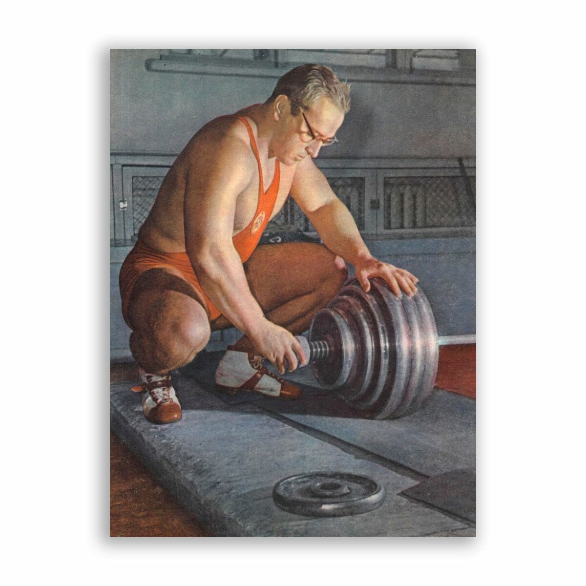 Советский постер, плакат на бумаге / Власов Юрий Петрович / Размер 40 x 53 см