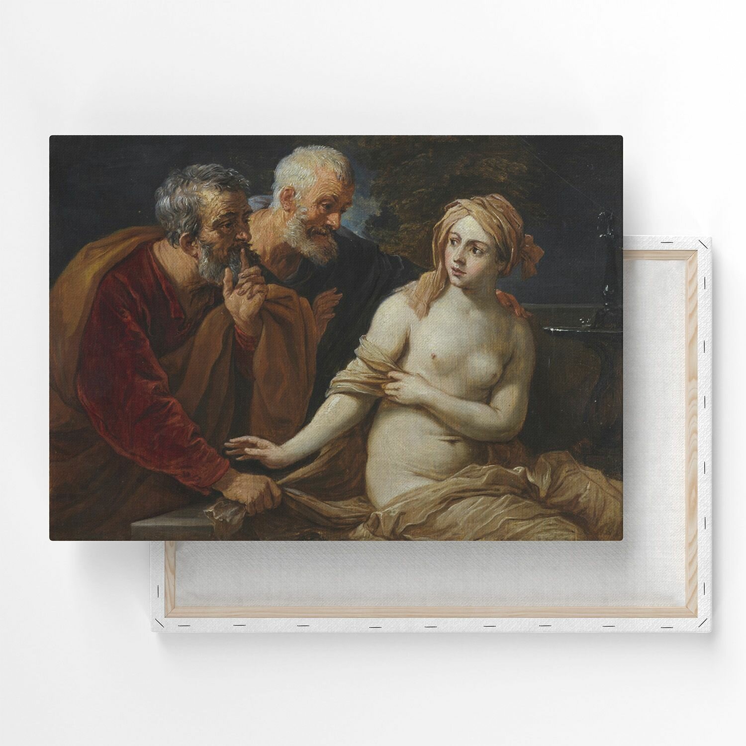 Картина на холсте, репродукция / Давид Тенирс Младший - Susannah and the Elders / Размер 60 x 80 см