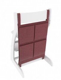 Карманы Бельмарк накладные для стула, с креплениями, 55x38 см, бордовые