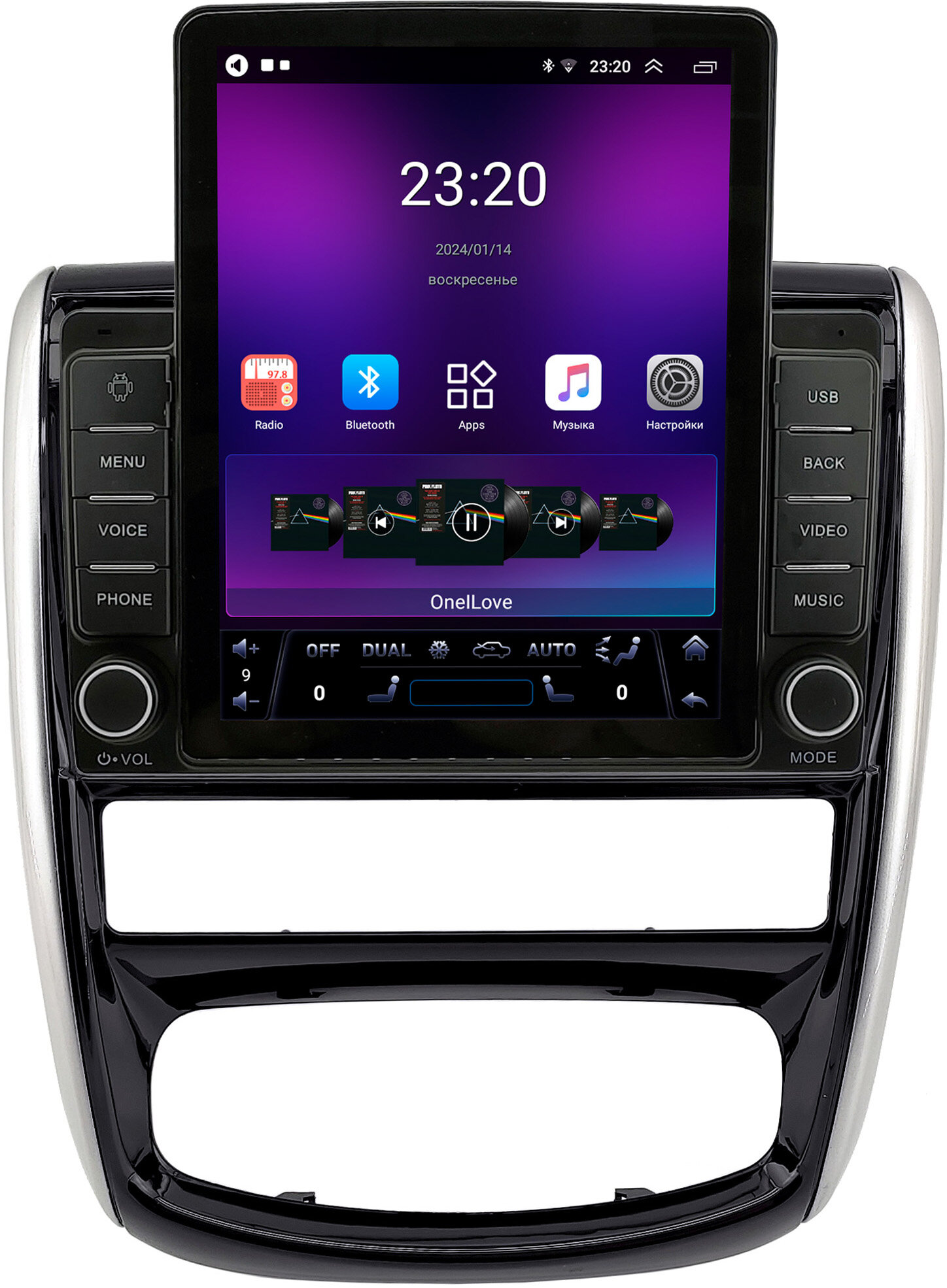 Штатная магнитола Canbox GTR095-9-1346 для Renault Duster 2010-2015 (глянцевая) на Android 10 (QLed, 4/64, DSP, CarPlay)