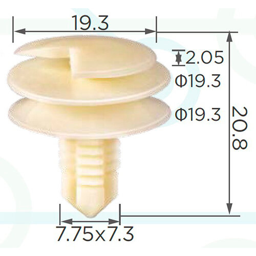 Клипса обшивки двери (OEM: 2064891, 9818648, 9883583) 773017