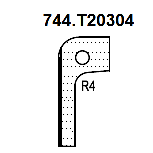Нож радиусный R4 (T20304) для 1473222212 Rotis 744. T20304