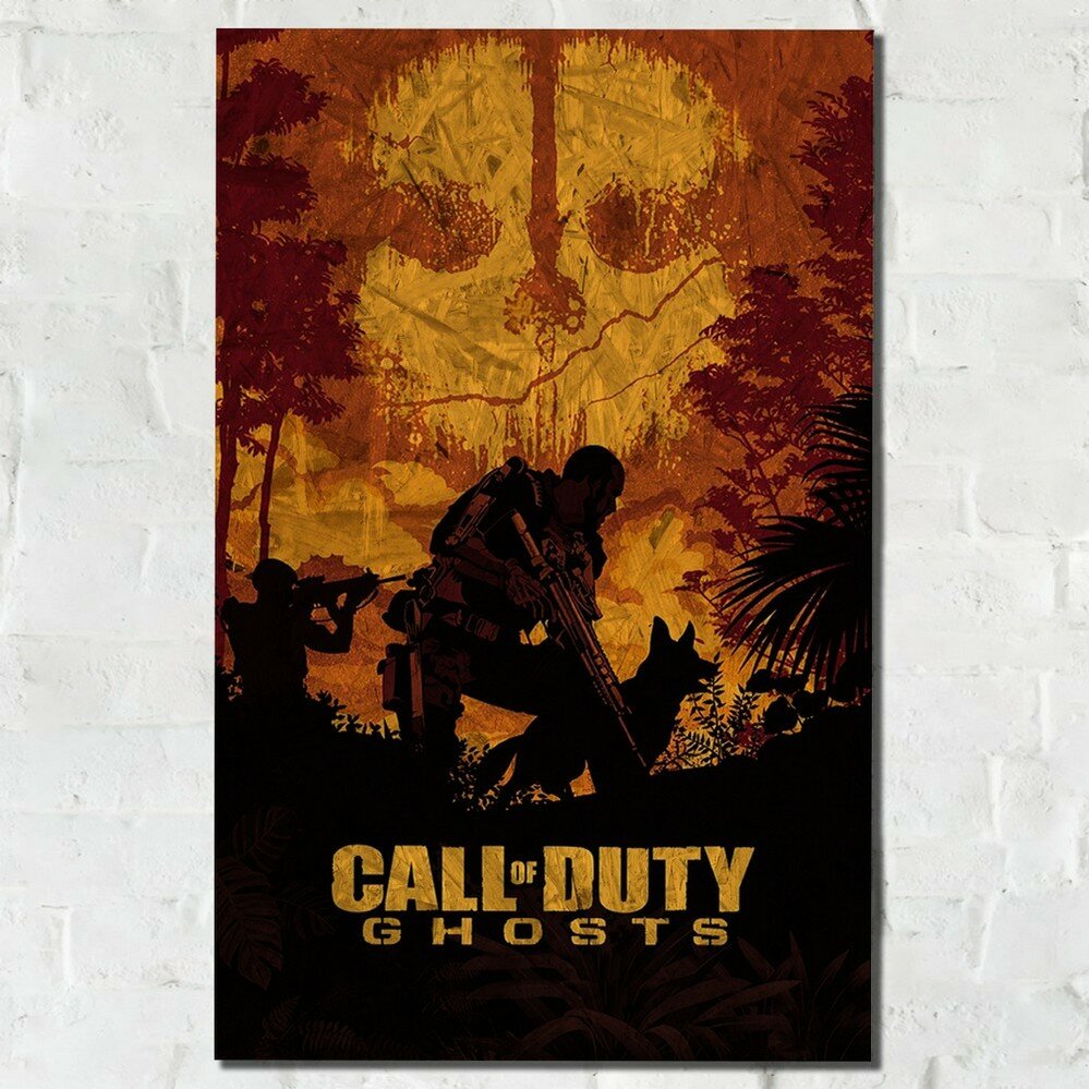 Картина интерьерная на рельефной доске игры Call of duty Ghosts (PS, PC, XBOX, SWITCH) - 13599 В