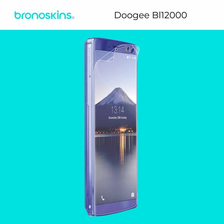 Глянцевая, Защитная бронированная пленка на экран Doogee BL1200