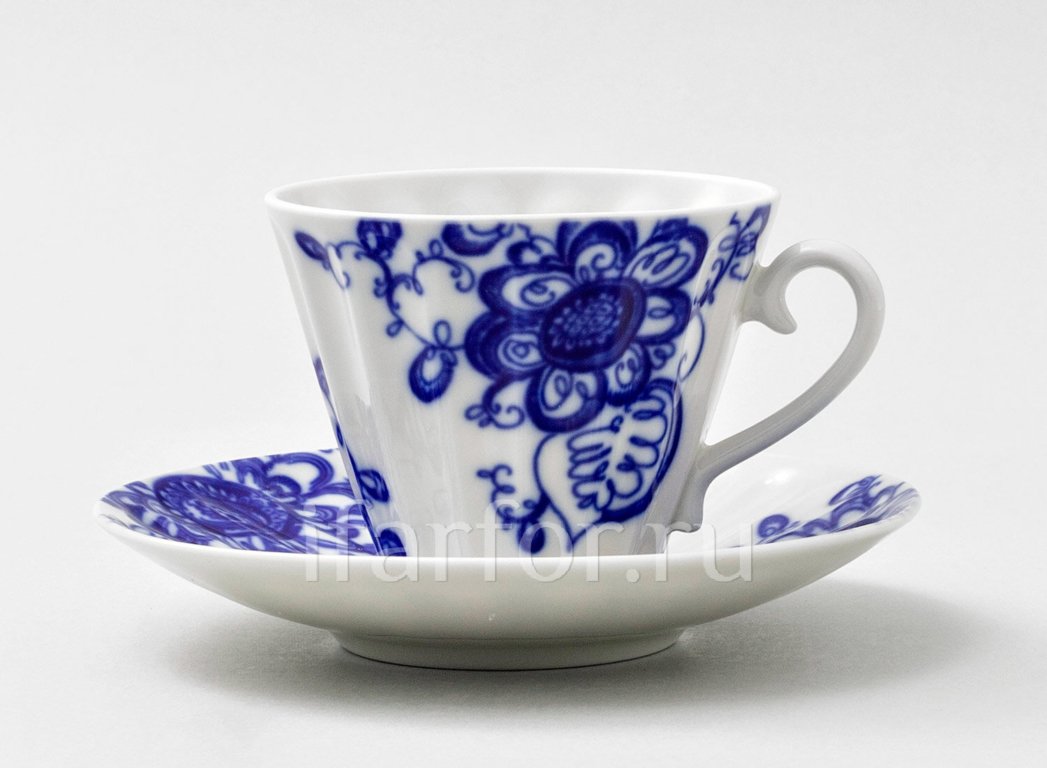 Чашка с блюдцем чайная Поющий сад Лучистая