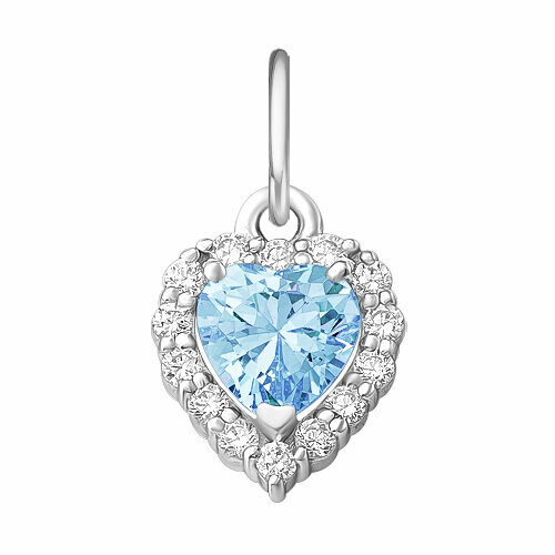 Подвеска, серебро, 925 проба, фианит