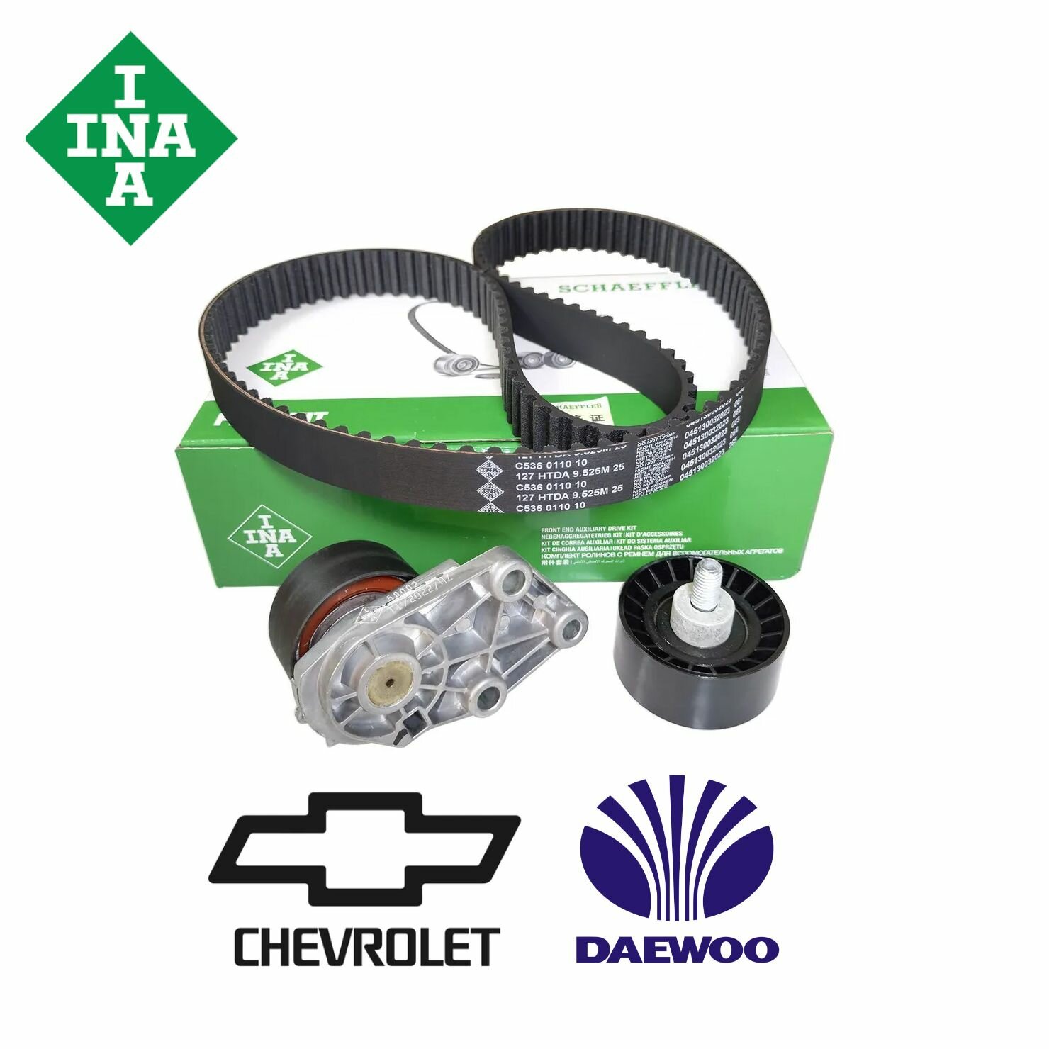 ГРМ комплект INA, CT887K1 для Chevrolet Lacetti 1.4/1.6 Rezzo Chevrolet Kalos Aveo Nexia 1.6, 530086210; 530033210; 5900270