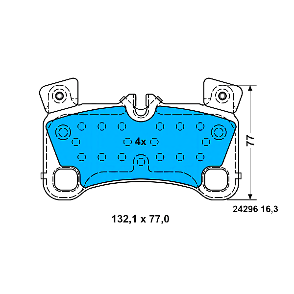ATE 13.0460-4850.2 (7L0698451C / 7L0698451D / 7L0698451D) колодки тормозные дисковые задн, audi: q7 3.0 tdi / 3.0 tfsi /
