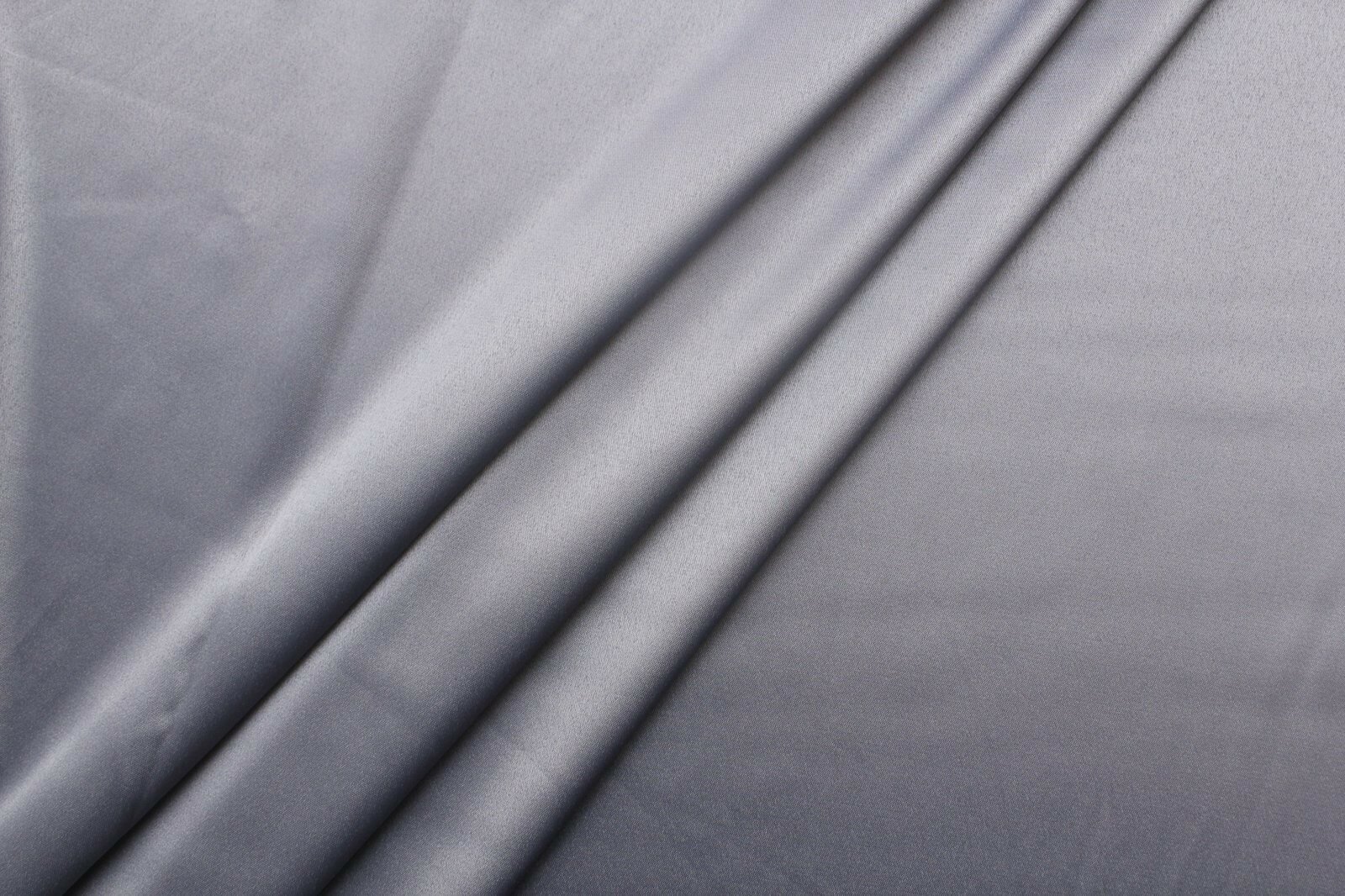 Ткань Атлас однотонный серый, 380 г/пм, ш150см, 0,5 м