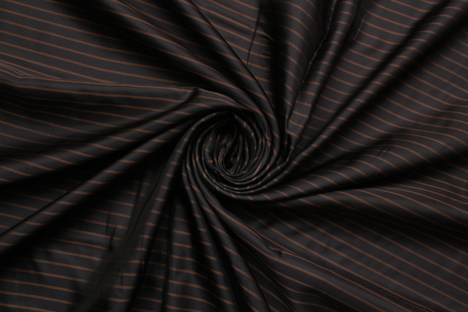 Ткань подкладочная Zegna тёмно-фиолетовая в рыжую полоску, ш138см, 0,5 м