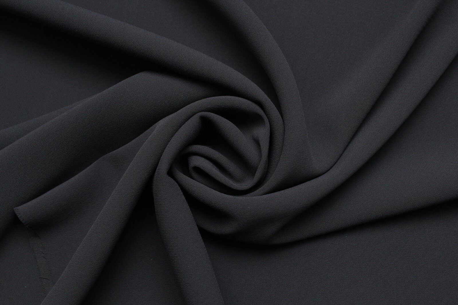 Ткань Креп-стрейч тёмно-чёрно-графитовый, 400 г/пм, ш136см, 0,5 м