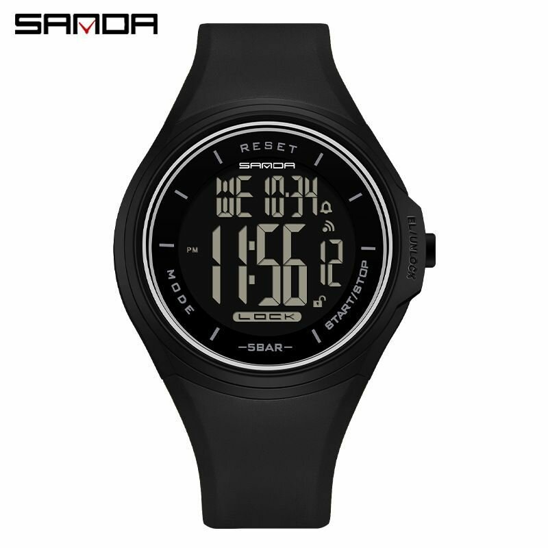 Часы наручные спортивные, с подсветкой, с секундомером, SANDA