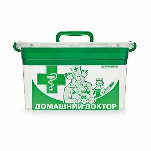 Контейнер для аптечки 10,0л. "Домашний доктор" с вкладышами 355х235х190