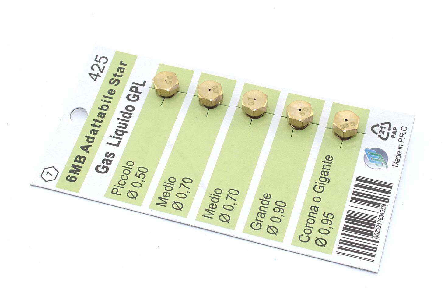 Жиклёры (форсунки) на баллонный газ Wo425 (D=0.50; D=0.70; D=0.70; D=0.90; D=0.95)