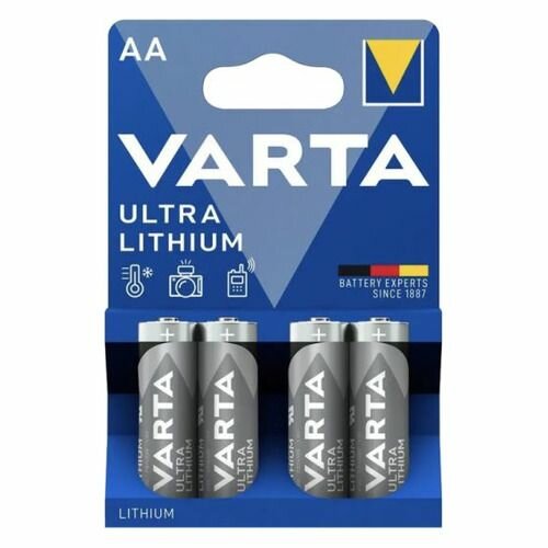 AA Батарейка VARTA Ultra FR6 BL4 Lithium, 4 шт.