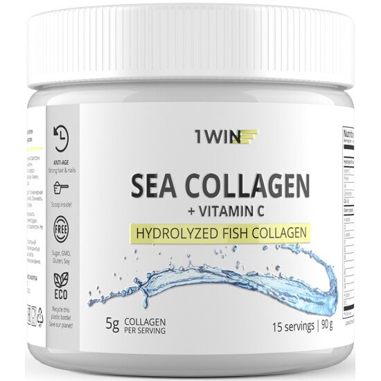 БАД 1WIN Коллаген морской + витамин С 15 порц. 90г