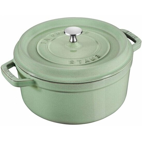 Кокот Staub круглый, 26 см, 5,25 л, шалфей