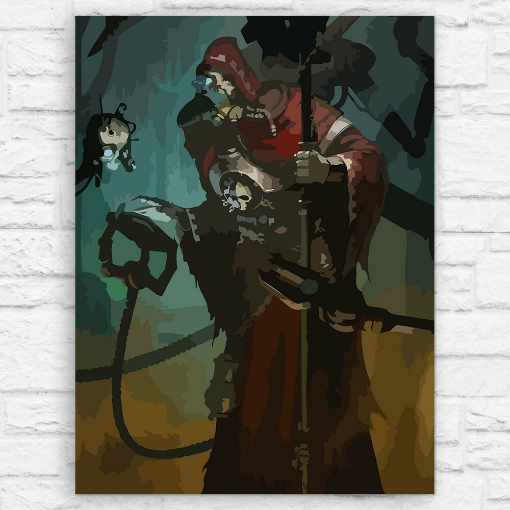 Картина по номерам на холсте игра Warhammer 40000 (rogue trader, хорус, император, примарх) - 14549 30х40