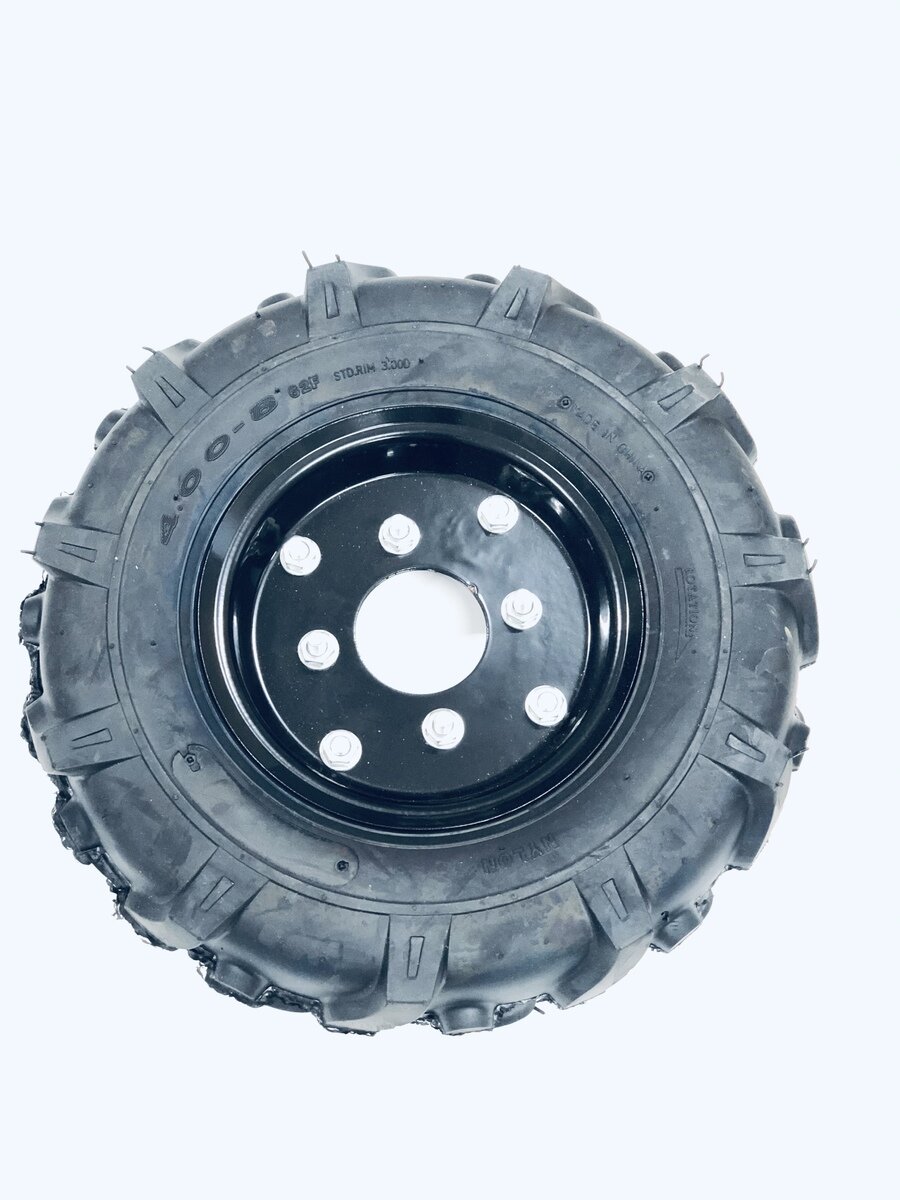 Колесо в сборе пневмо 4.00- 8 Rezer (шина+камера+диск) "Елочка" арт.01.015.00029 СКЛ.