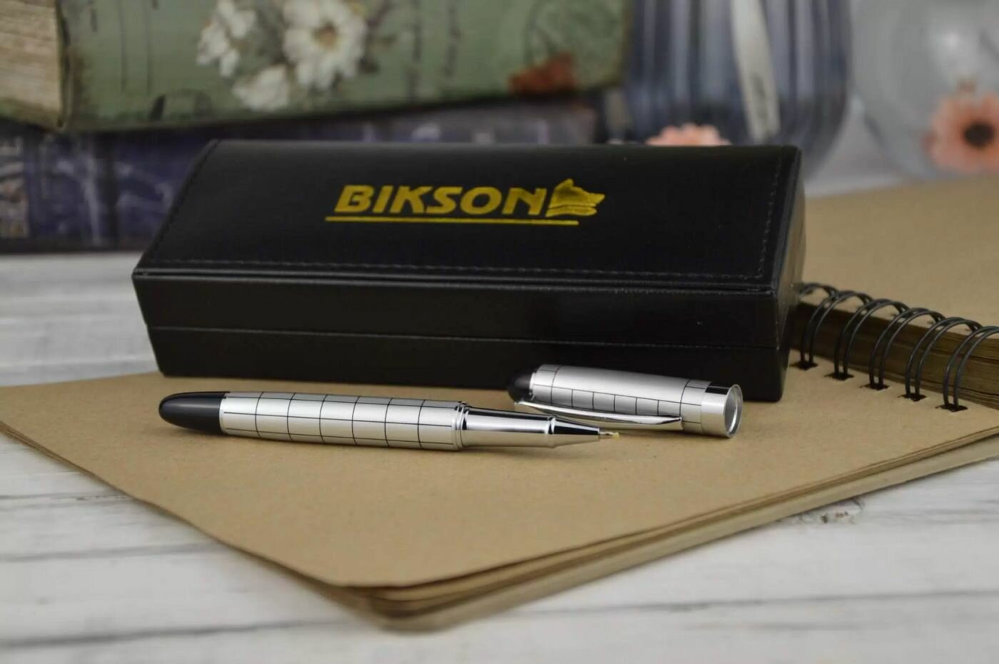 Ручка подарочная ТМ "BIKSON" "Impact" синяя, металлический корпус, в футляре