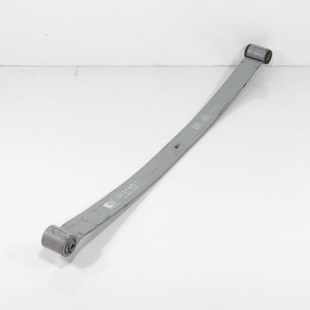 Лист коренной передний ISUZU ELF 3 тонны, 1110*70*11*9, переменная толщина, ц. о. 10,5, с 2 прогибами, сайлентблок 16, ZEVS