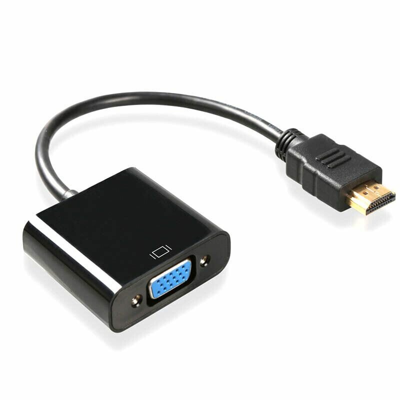 Видеоадаптер HDMI (M) -> VGA+аудио, черный — фото 1