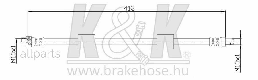 K&K FT0052 Шланг тормозной BMW 5 er Touring (E39) 540i 01.97-.