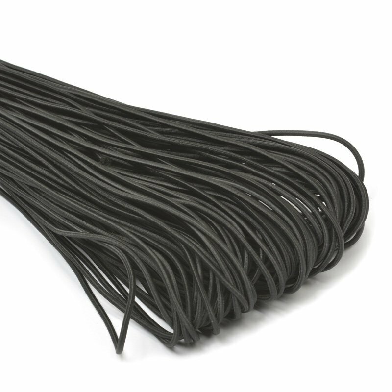 Резинка шляпная (резинка круглая) цв. черный 3мм (100 метров)