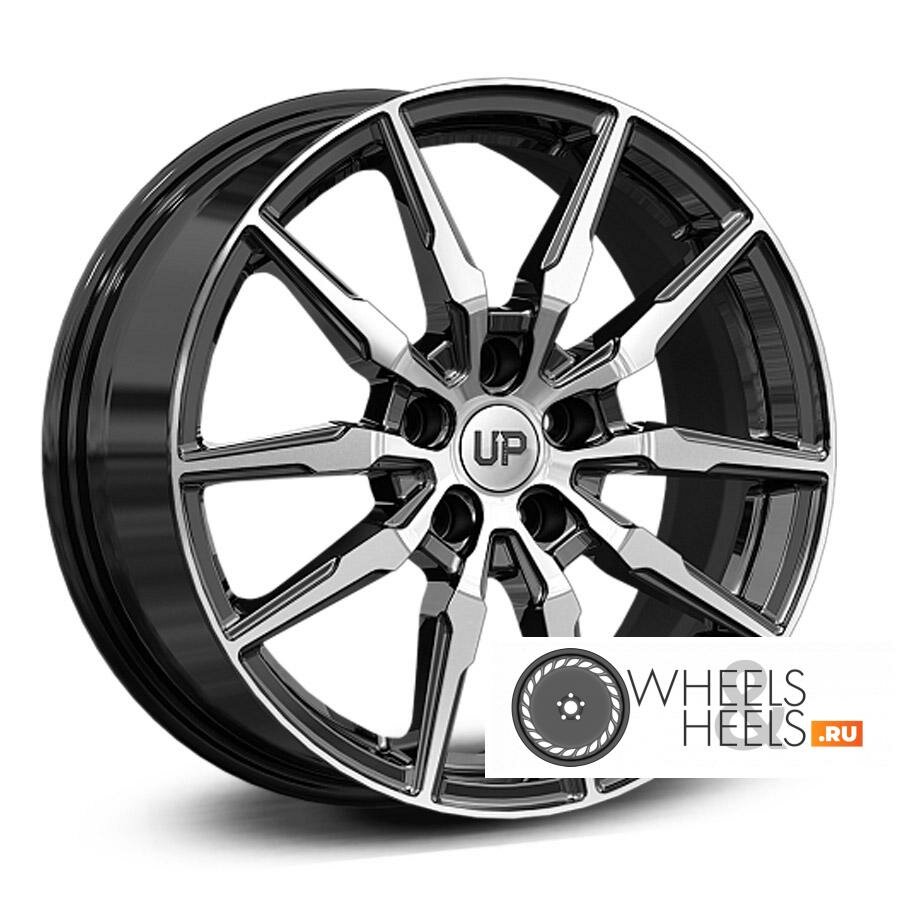 Диск автомобильный литой Wheels UP Up121 17x7 5x114.3 et50 dia66.1 Черный с полированной лицевой поверхностью