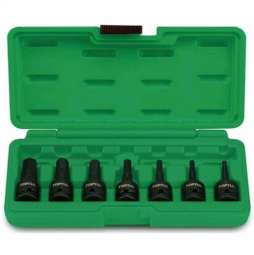 Набор головок HEX (шестигранник) ударных 1/2" 4-14мм 7 предметов GDAI0702 TOPTUL