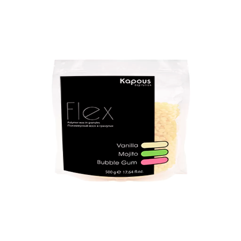 Полимерный воск в гранулах «Flexible» с ароматом Ваниль Kapous Professional, 500 г