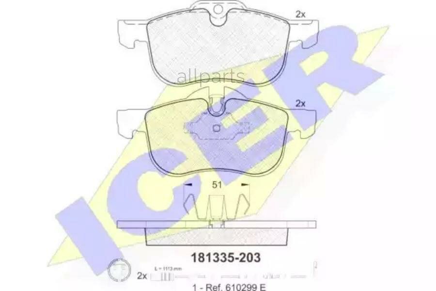 ICER 181335 Колодки тормозные дисковые