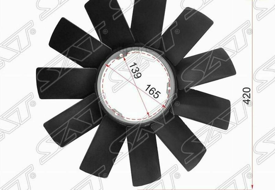 SAT ST-11521712058 Крыльчатка BMW 3-Series 90-06 / 5-Series 88-04