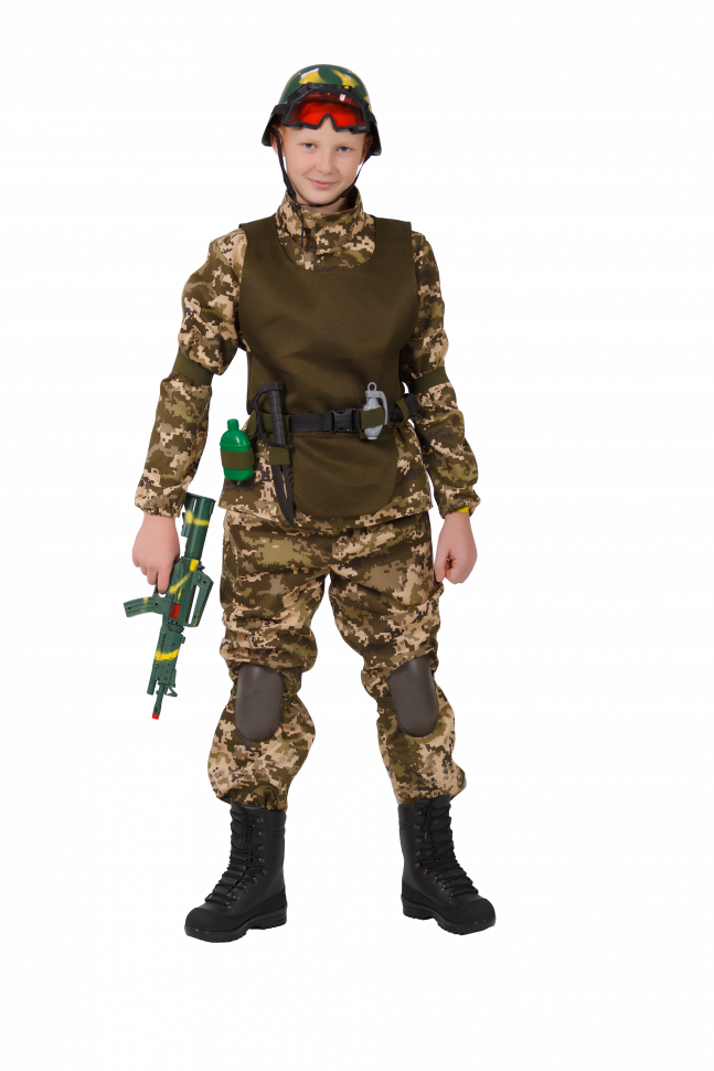 Костюм камуфляжный карнавальный для мальчиков "Спецназ" 34/134
