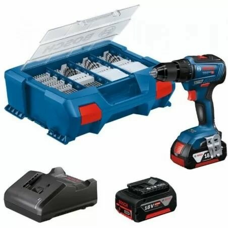 Дрель-шуруповерт Bosch GSR 18V-55 , 2 x 4,0 Ah + L-Boxx + Аксессуары (06019H5209)