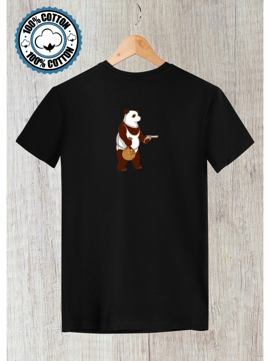 Футболка панда пистолет прикол