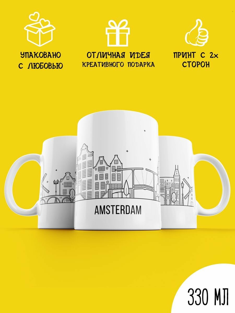 Кружка керамическая Города Мира Амсетрдам