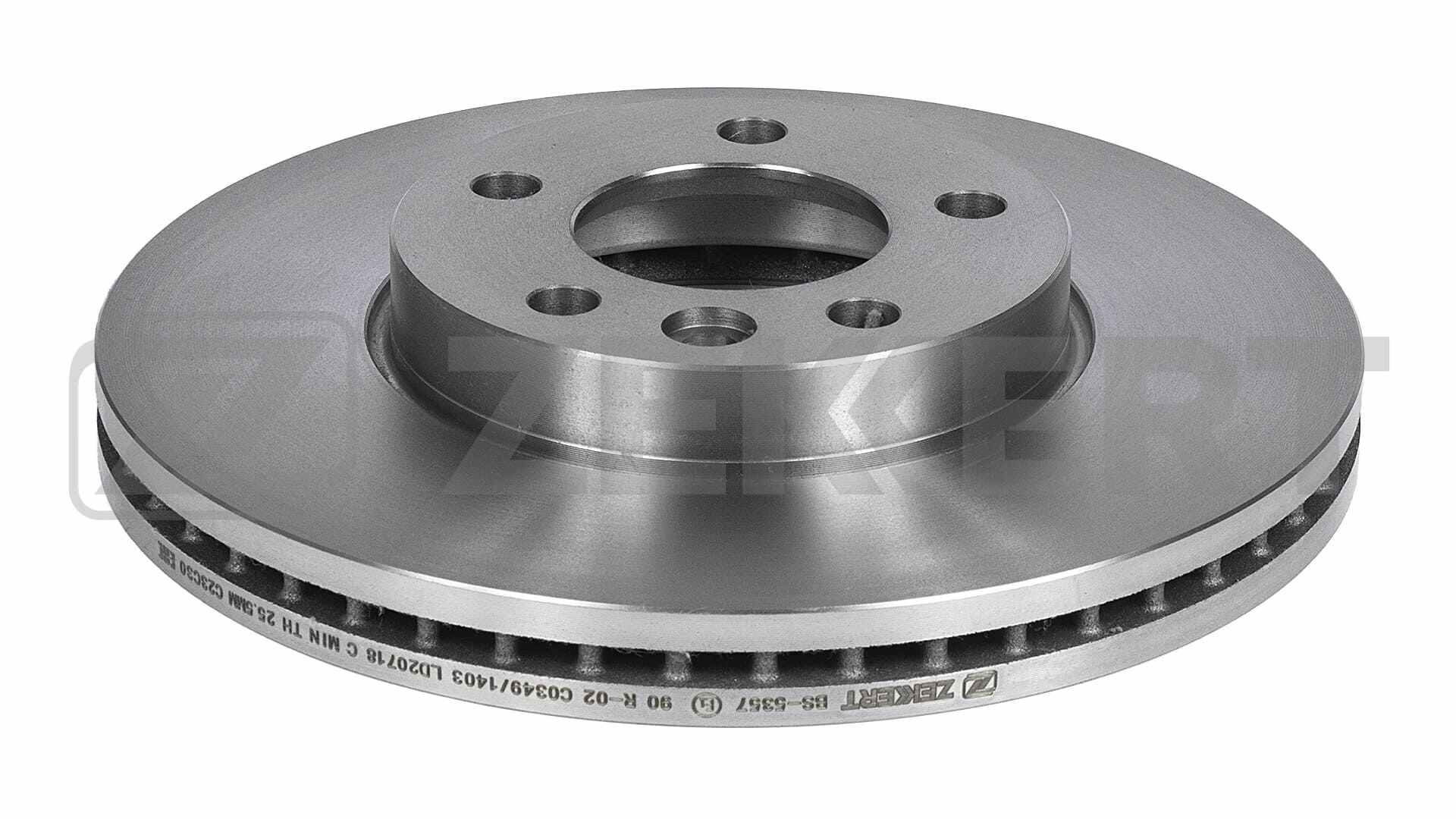 Диск тормозной передний для Фольксваген Калифорния T5, T6, Мультиван T5, T6, Туарег BS-5357 ZEKKERT