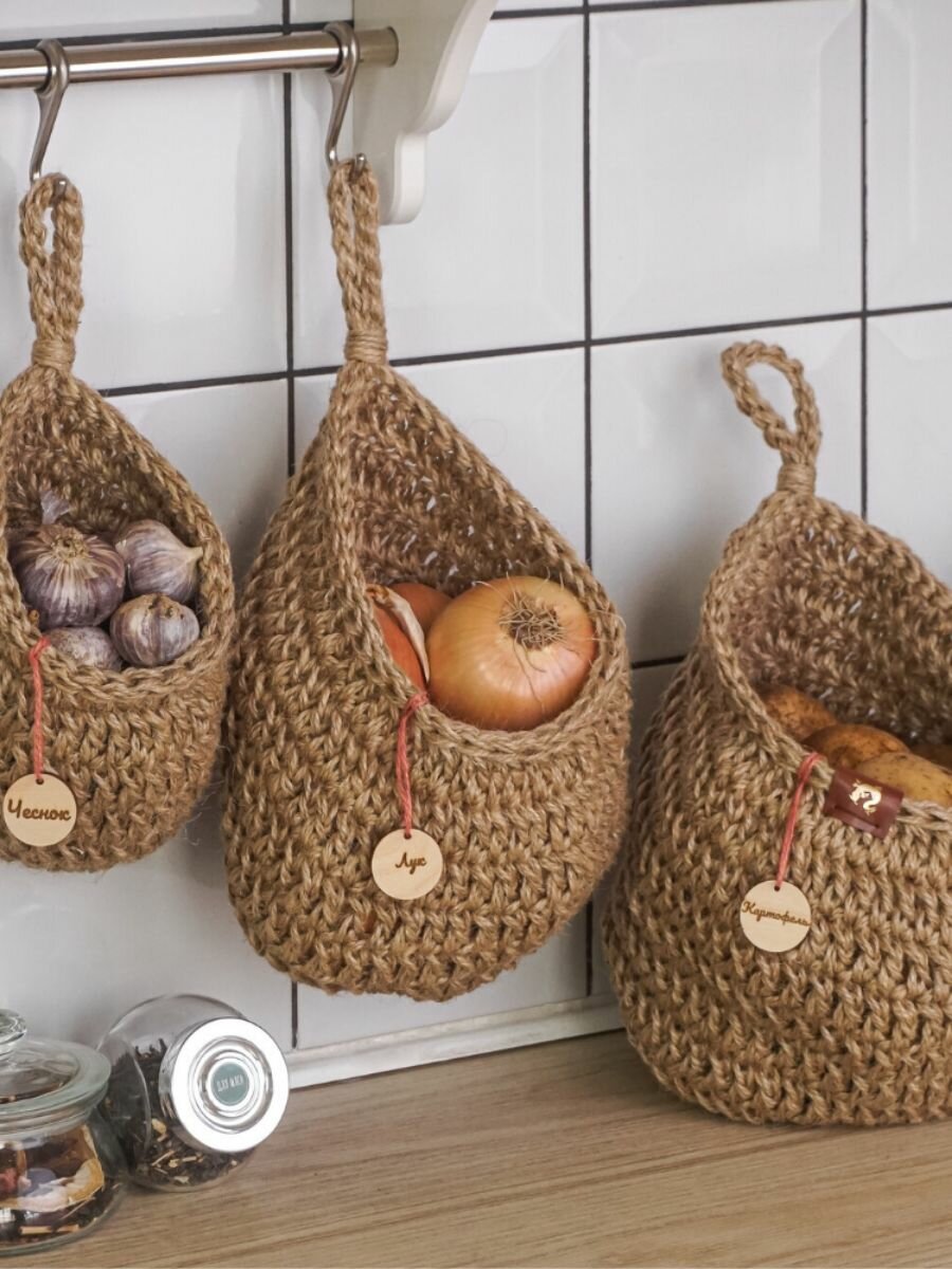 Набор джутовых корзинок Gecko Decor