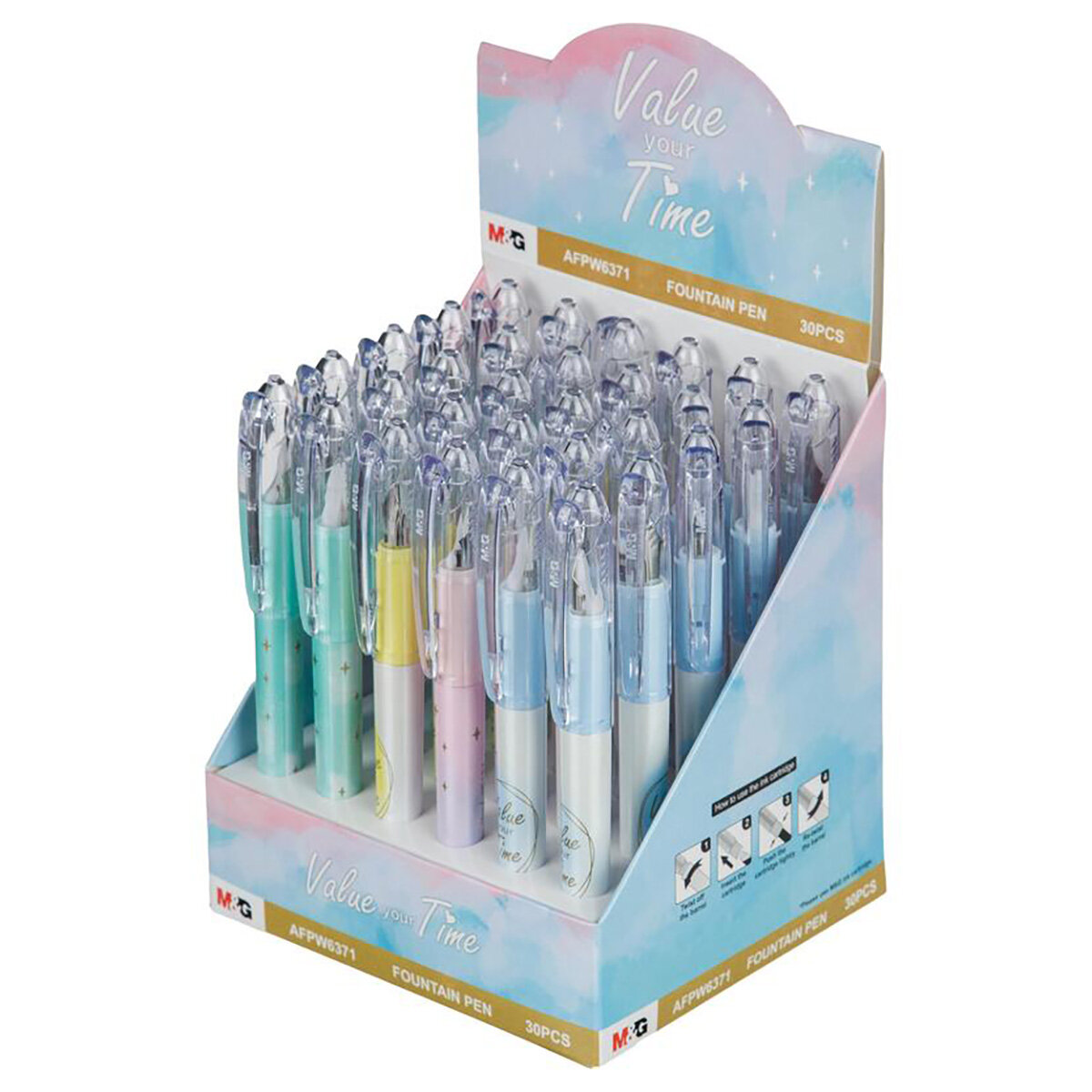 M&G Color Studio перьевая ручка с конвертером без чернил 1744260-UH91, в ассортименте, 1 шт