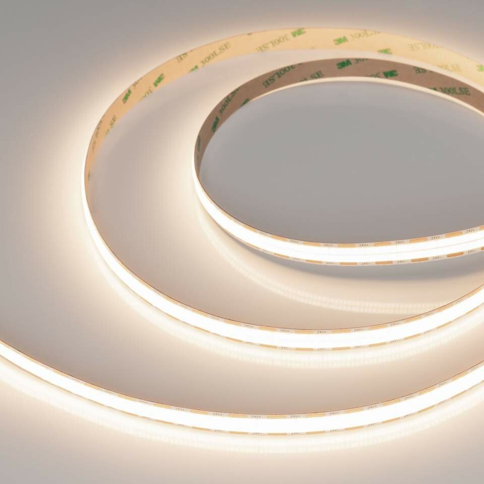 046931 Лента COB-X1088-12mm 24V Warm3500 (22 W/m, IP20, 5m) (Arlight)