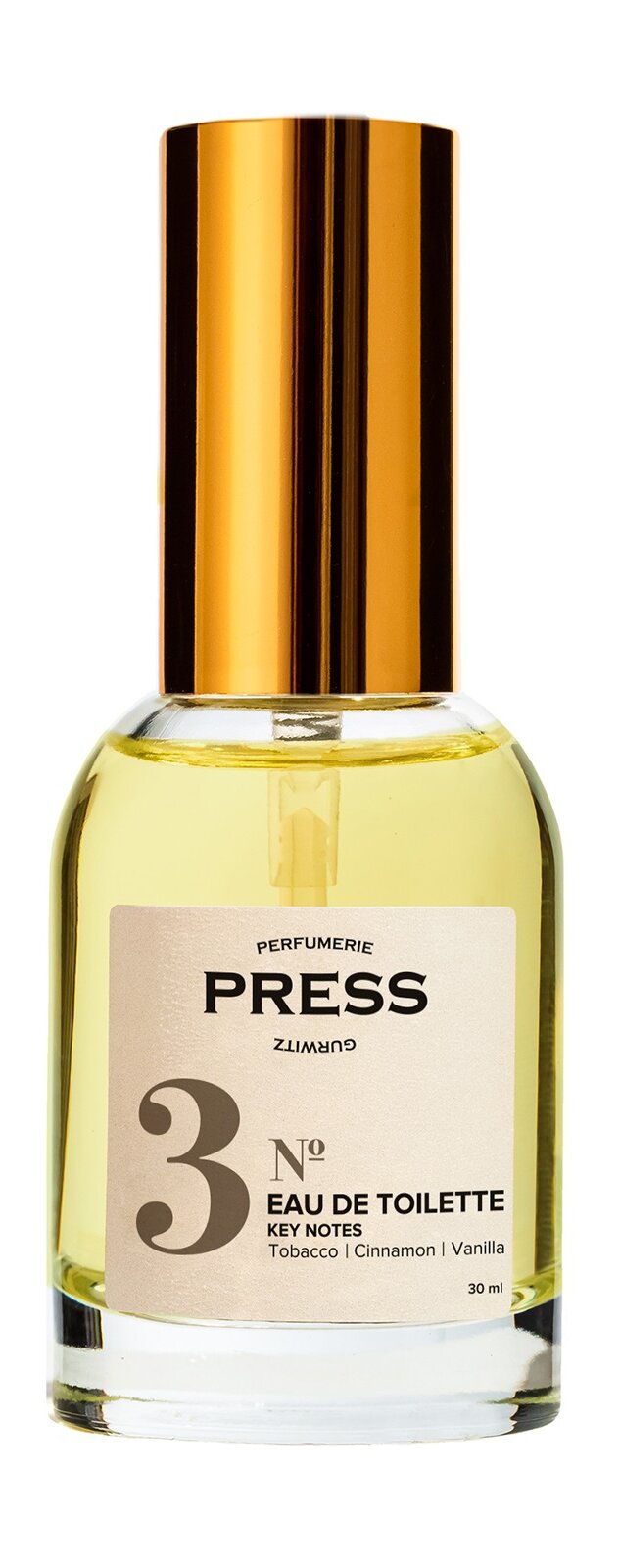 PRESS GURWITZ PERFUMERIE №3 Press Gurwitz Perfumerie Туалетная вода c нотами табака, корицы и ванили унисекс, 30 мл