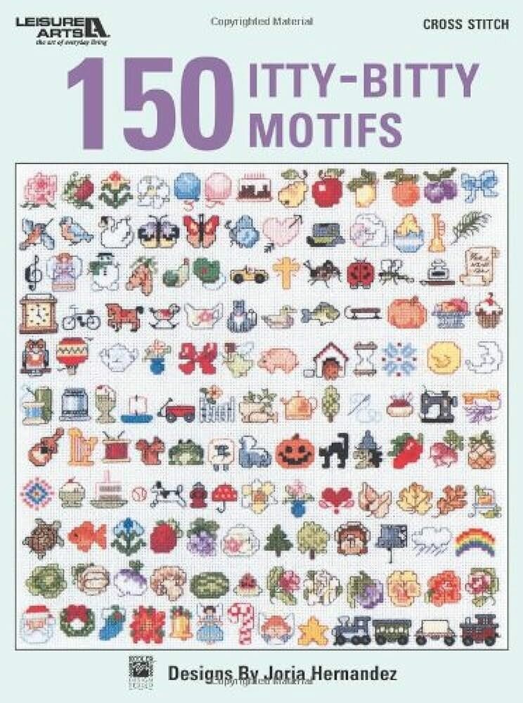 Буклет со схемами для вышивания "150 Itty-Bitty Motifs" / Leisure Arts, 4846
