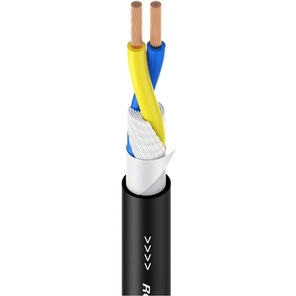 Кабель акустический с катушки двухжильный Roxtone SC020D Black, 1 м